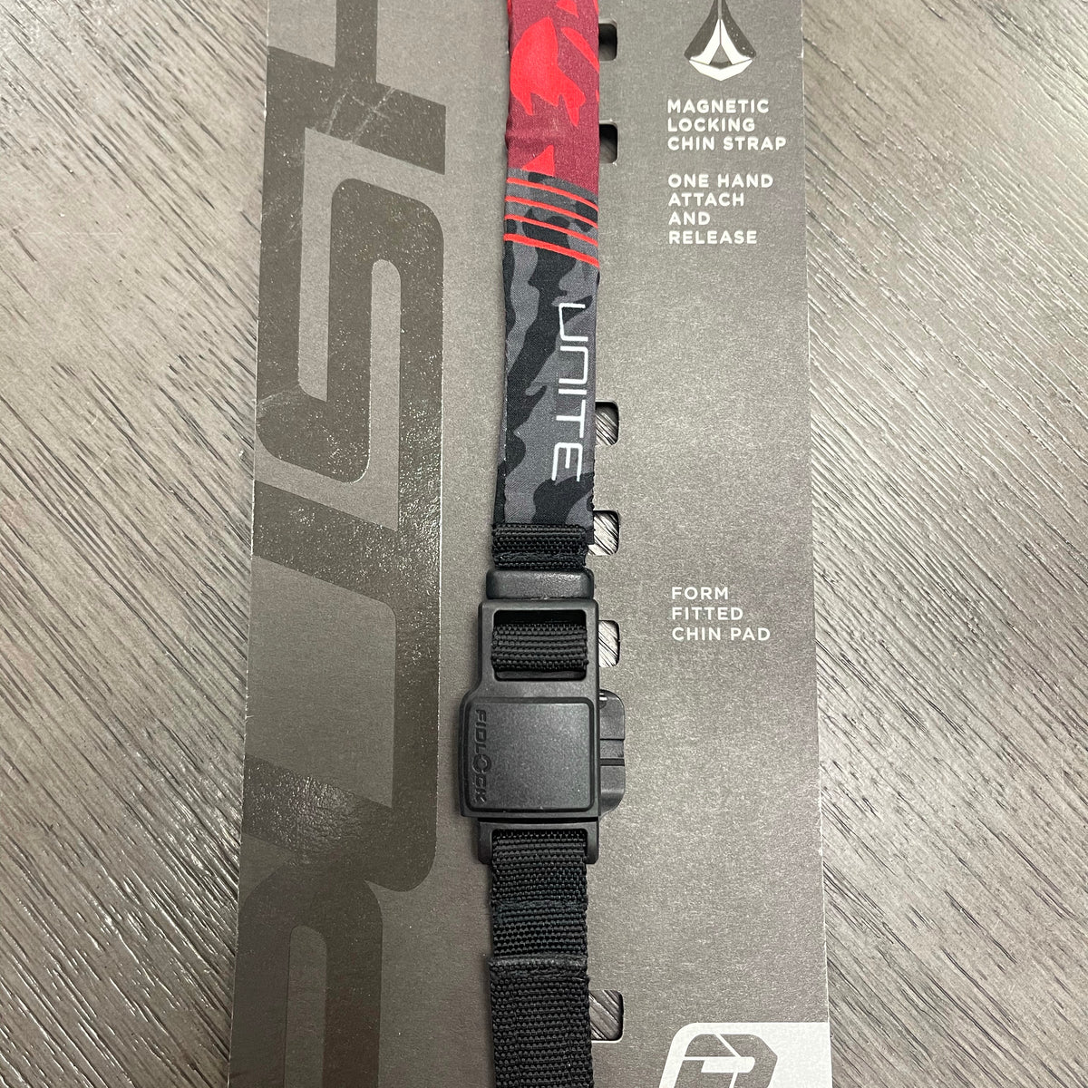 Push Unite Magnetic Chin Strap- Red New Graphic