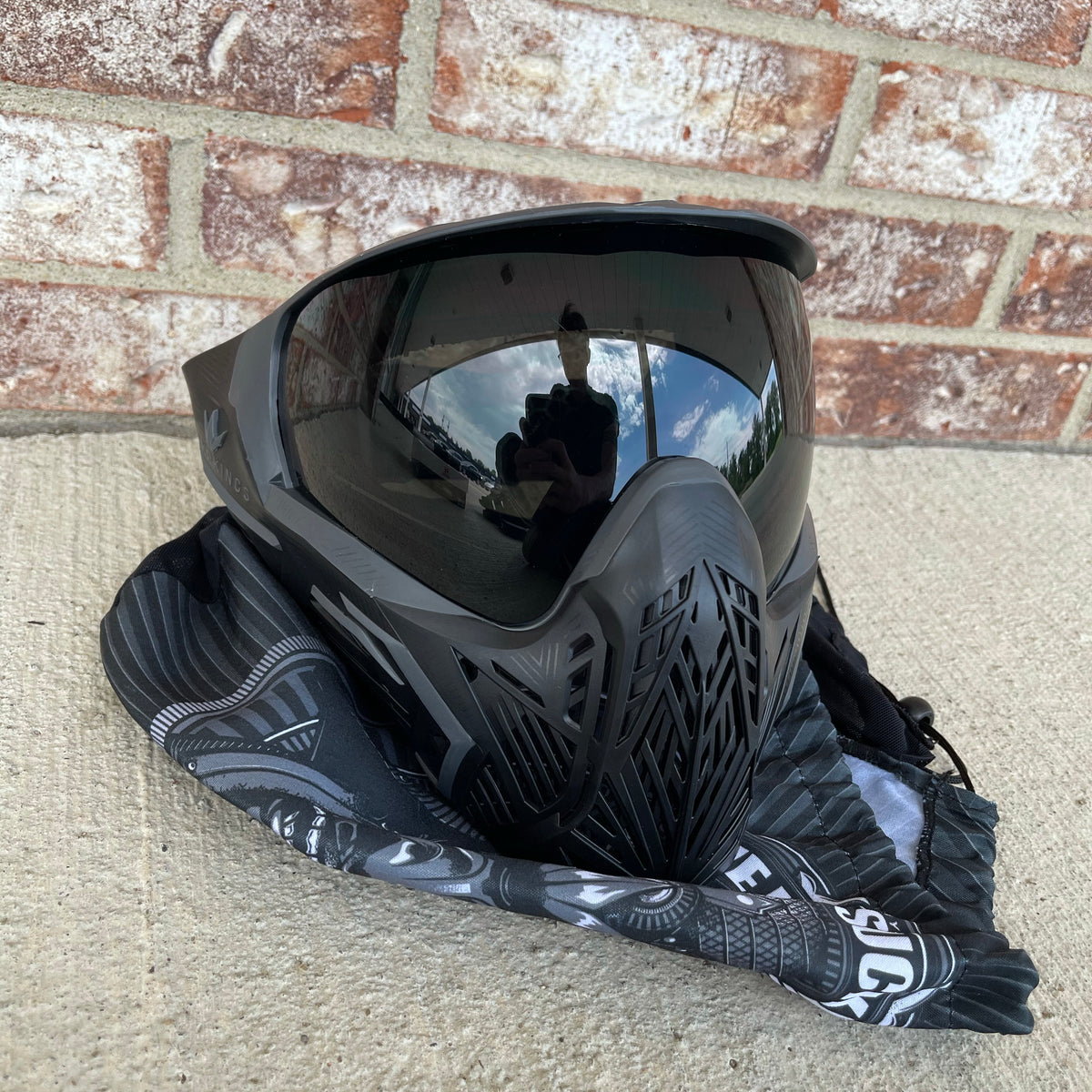Used Bunker Kings CMD Paintball Mask - Black Ninja