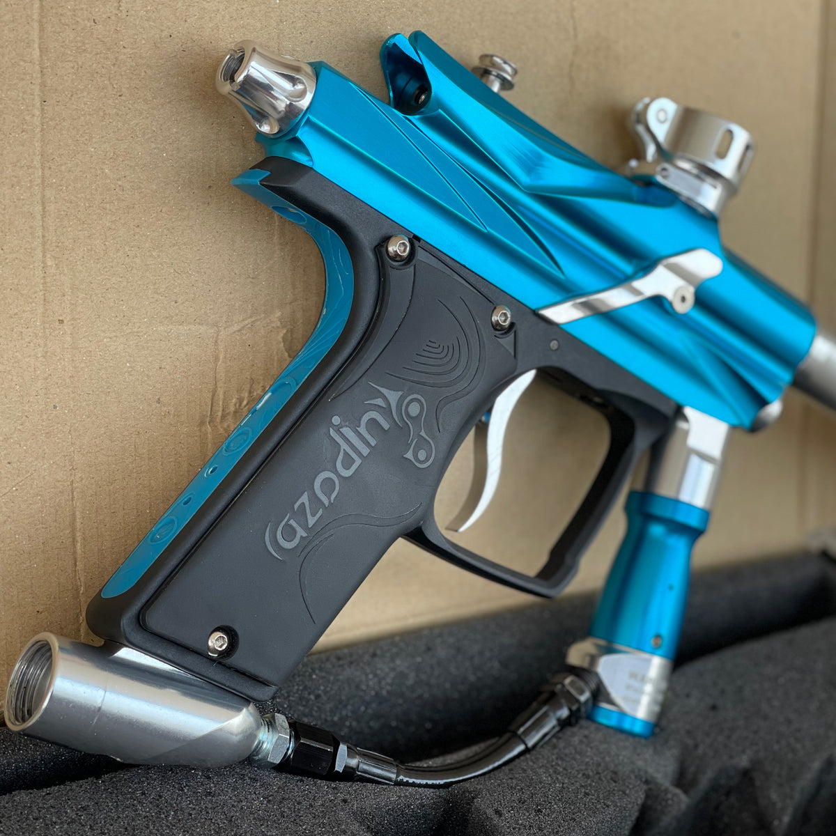 Used Azodin Blitz Paintball Gun - Blue / Silver