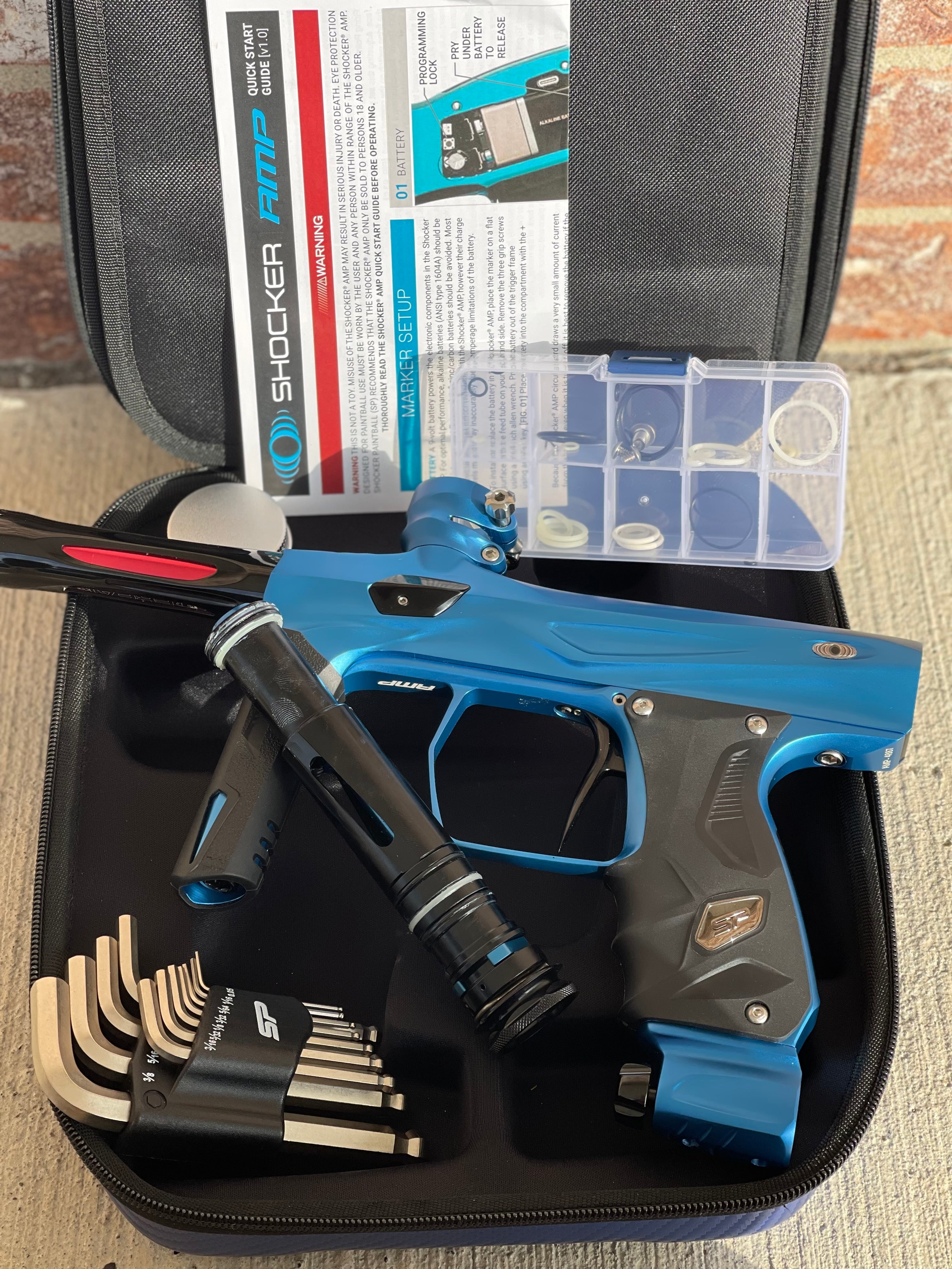 Used Shocker Amp Paintball Gun - Dust Blue – Punishers Paintball