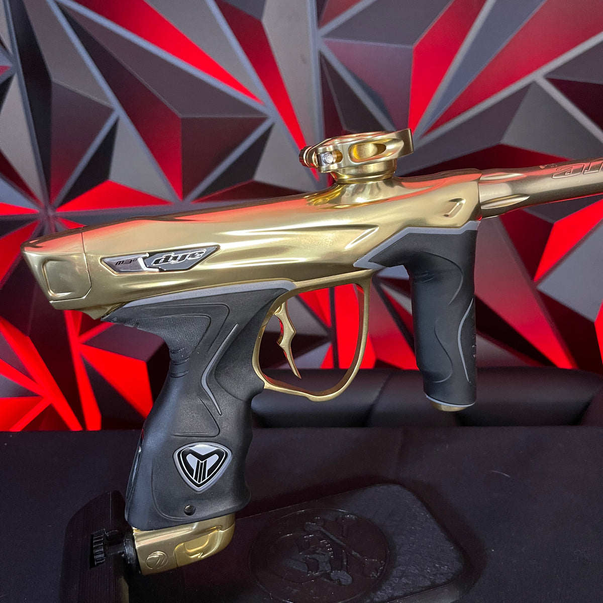 Used Dye M3+ Paintball Gun - 007 Polished Gold w/ Charging Pad