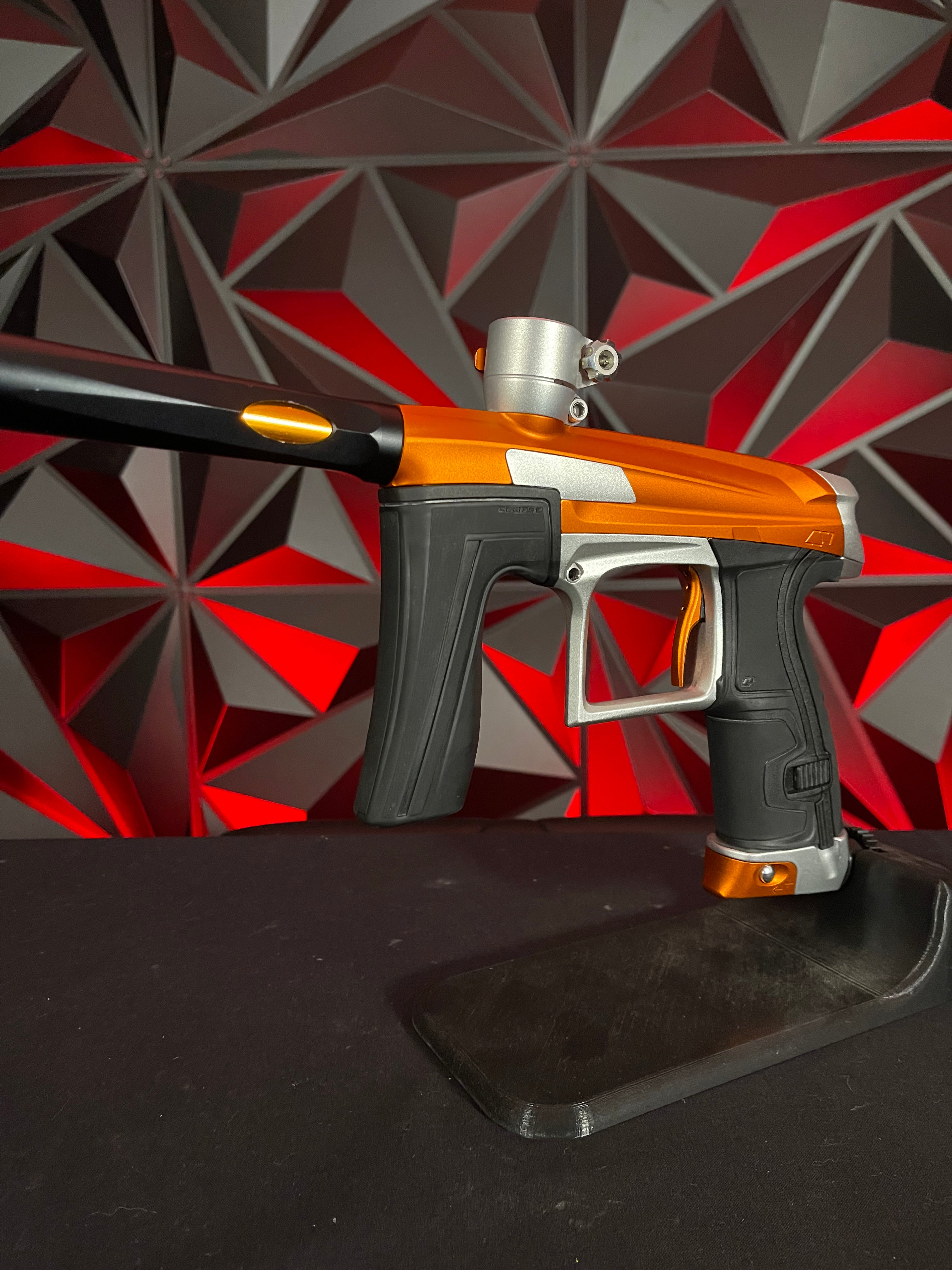 Used Planet Eclipse Cs1 Paintball Gun - Orange/Silver w/ FR Back & CS2