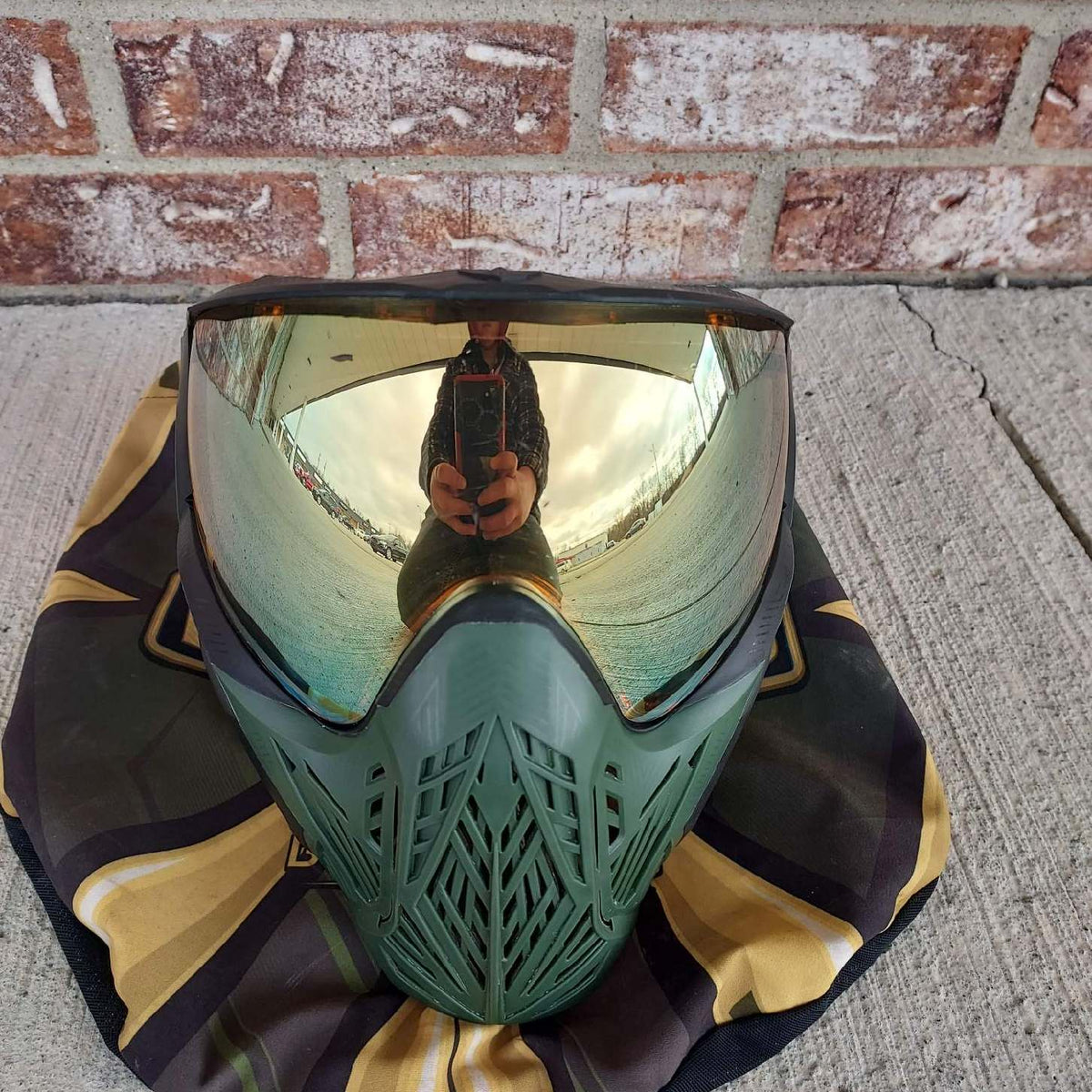 Used Bunker Kings CMD Paintball Mask - Master Sarge w/ Goggle Bag