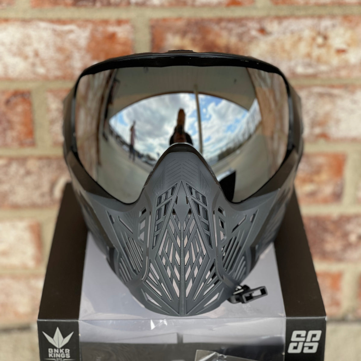 Used Bunker Kings CMD Paintball Mask - Black Carbon w/ Soft Goggle Bag