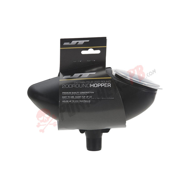 JT Gravity Fed Hopper 200 Round Black (No Elbow) – Punishers Paintball